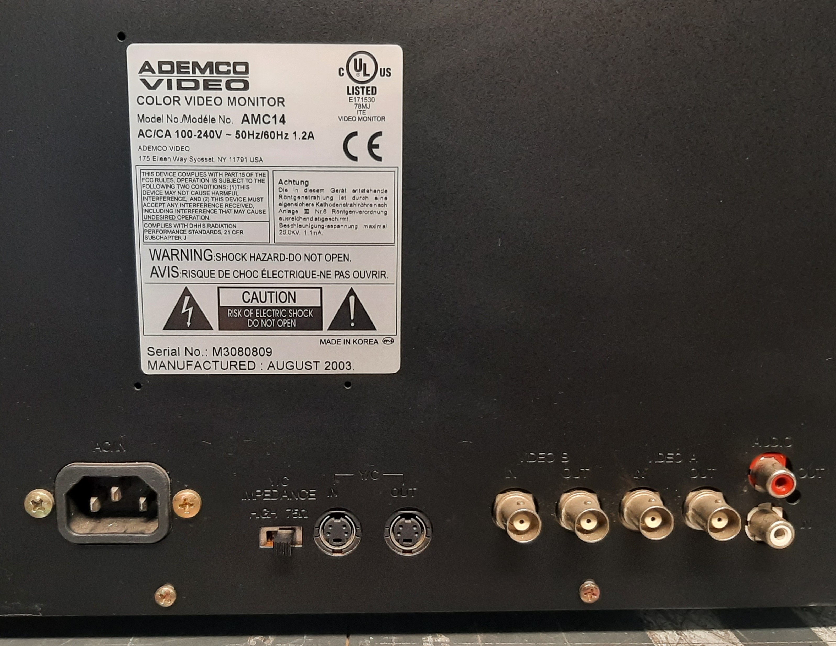 Ademco AMC14 | CRT Database