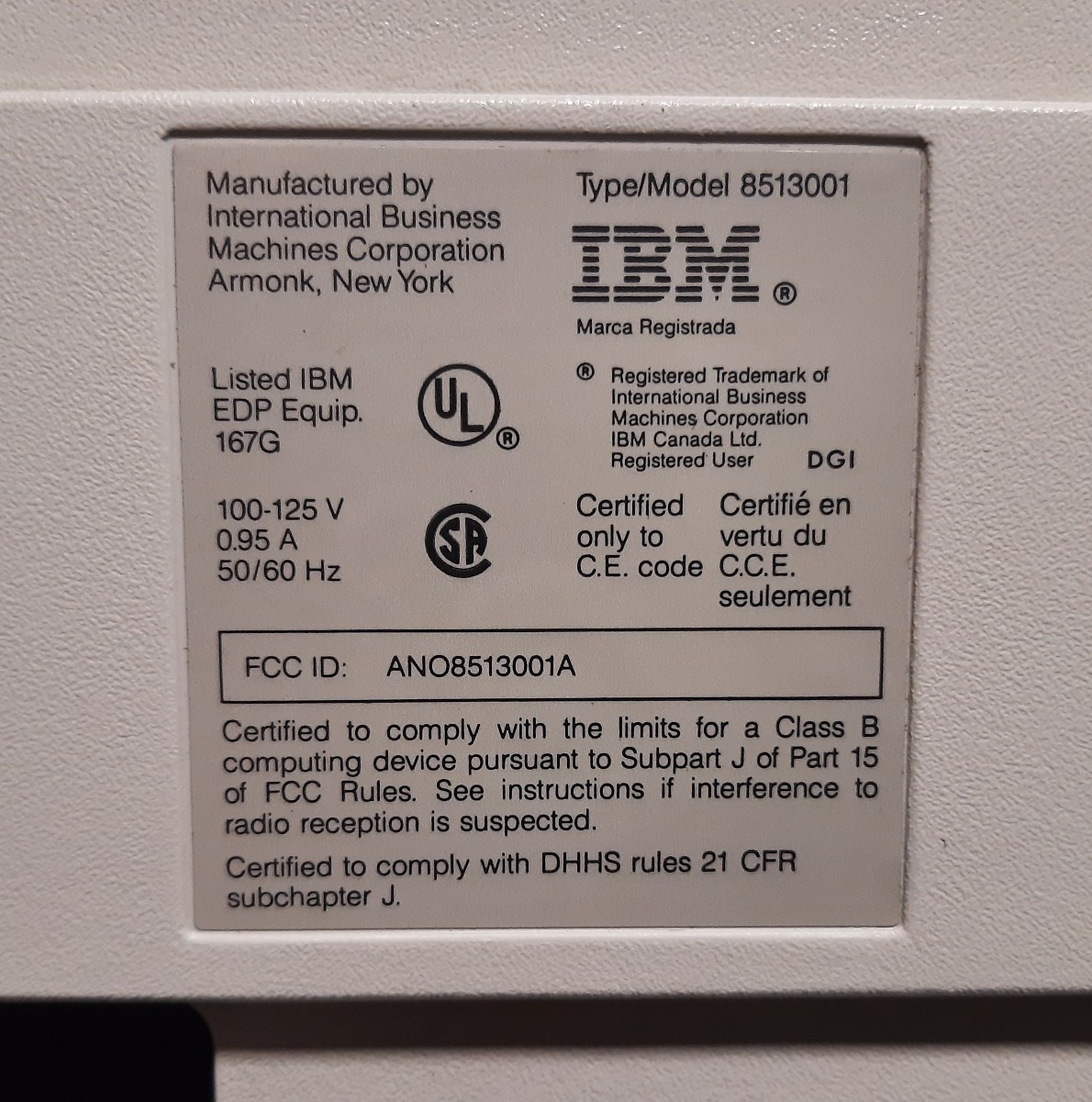 IBM 8513 | CRT Database