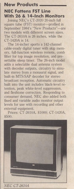 NEC CT-2610A | CRT Database