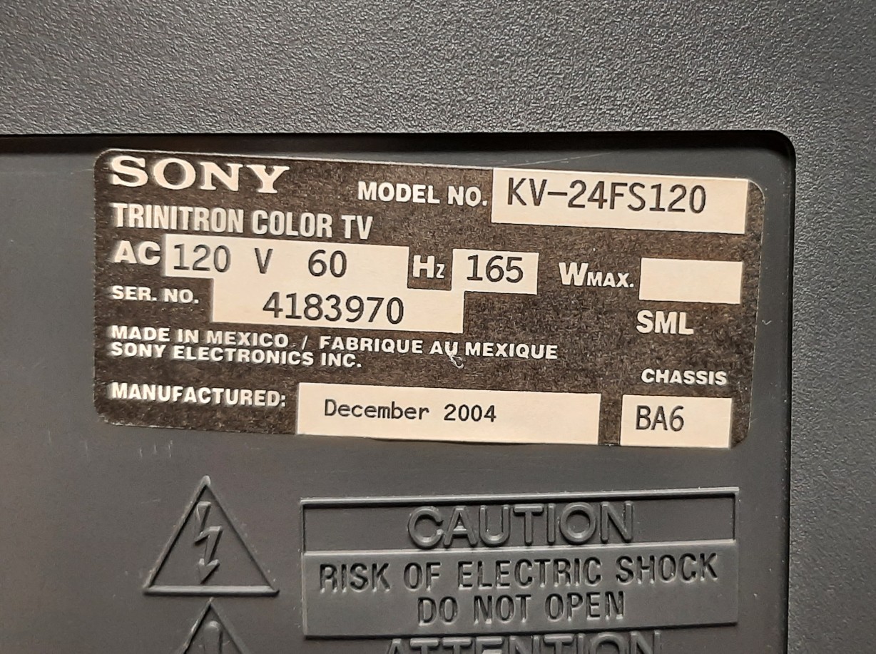 Sony KV-24FS120 | CRT Database