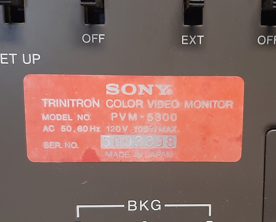 Sony PVM-5300 | CRT Database