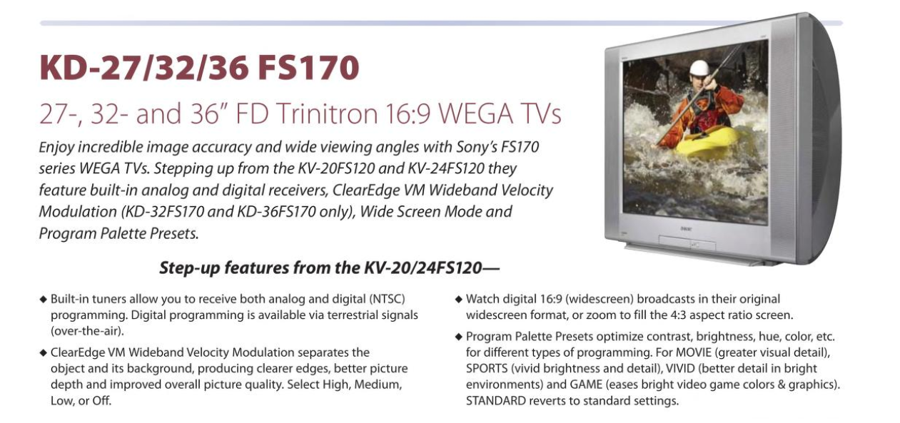 Sony KD-36FS170 | CRT Database