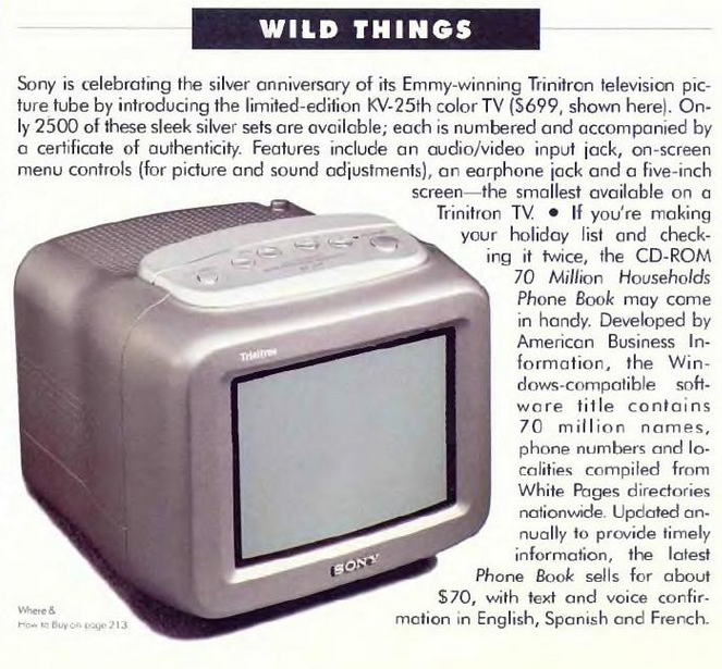 Sony KV-25th | CRT Database