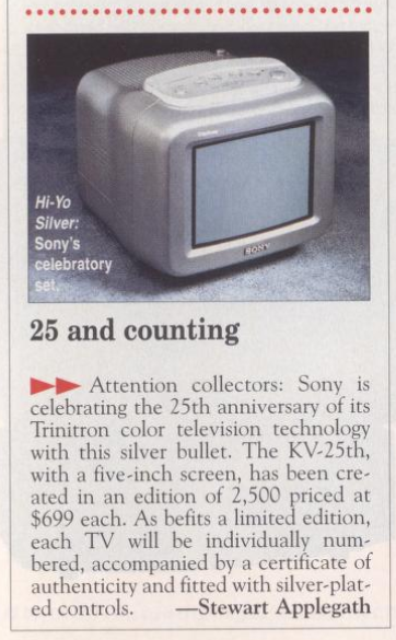 Sony KV-25th | CRT Database